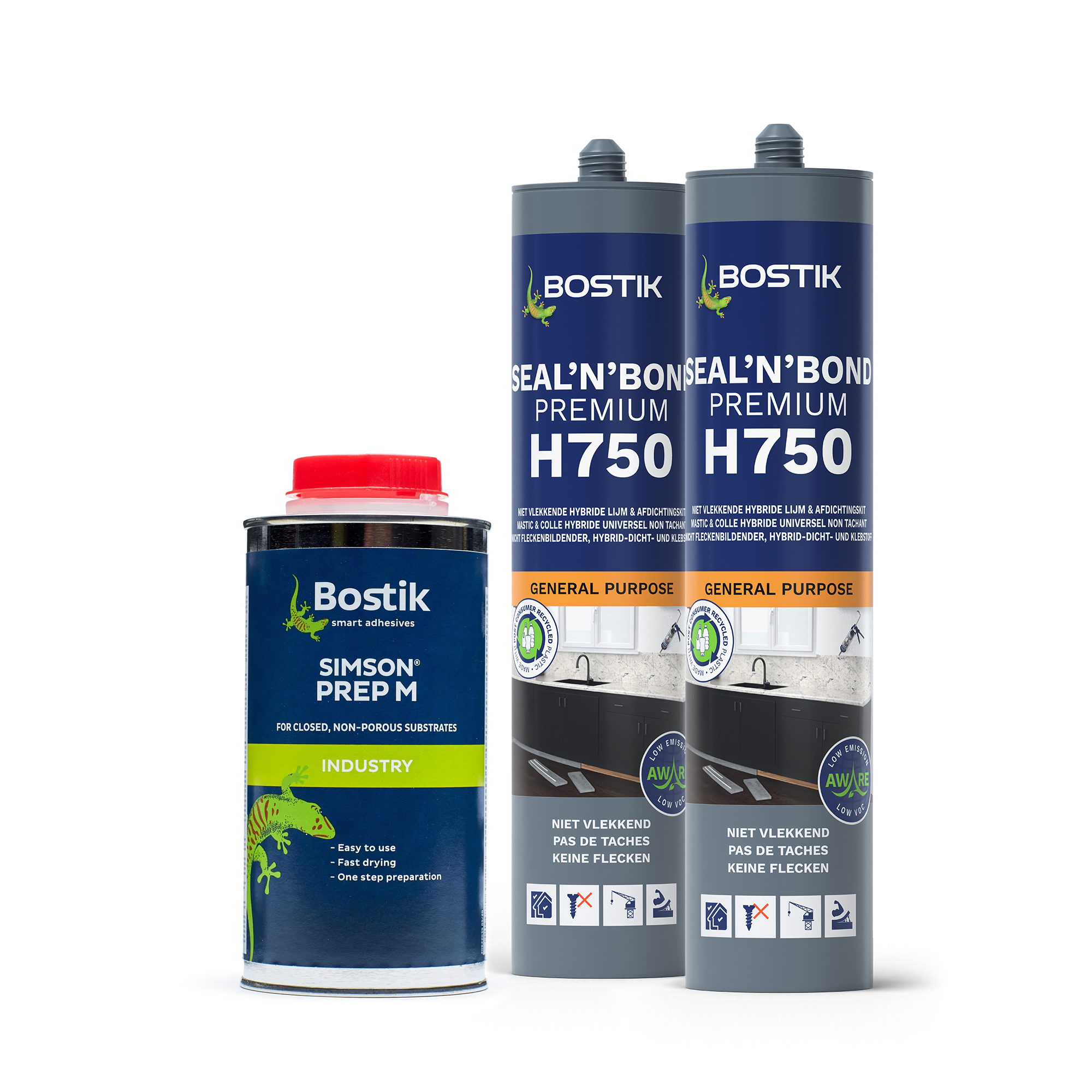Bostik kit d'adhésif Seal'n'bond et Prep M | Plaqueplastique.be